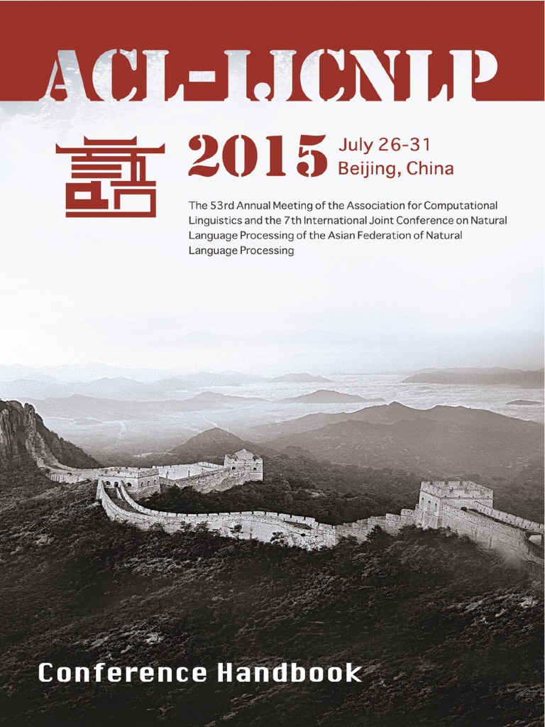 Acl 2015 Handbook | PDF | Linguistics | Innovation