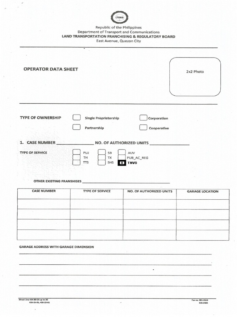 Operator Data Sheet | PDF | Business