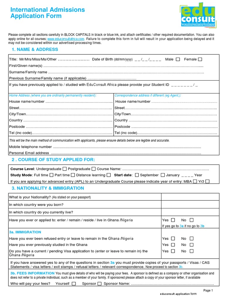 UK College Application Form | PDF | Learning Disability | Tutor