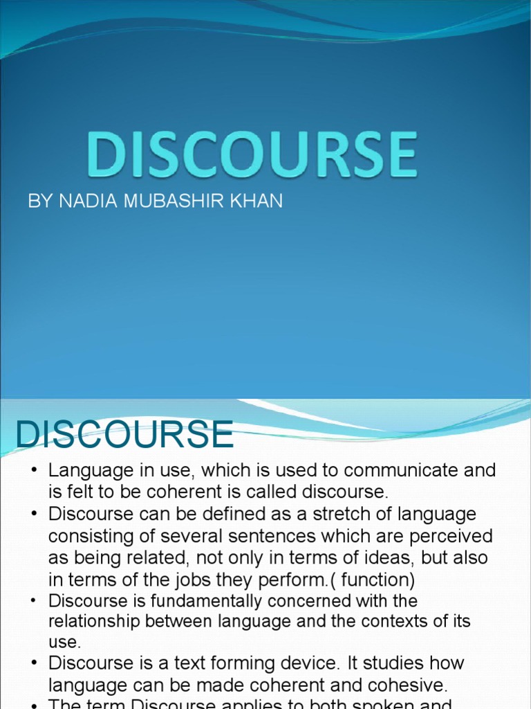 Understanding Discourse Basics | PDF | Sentence (Linguistics) | Linguistics