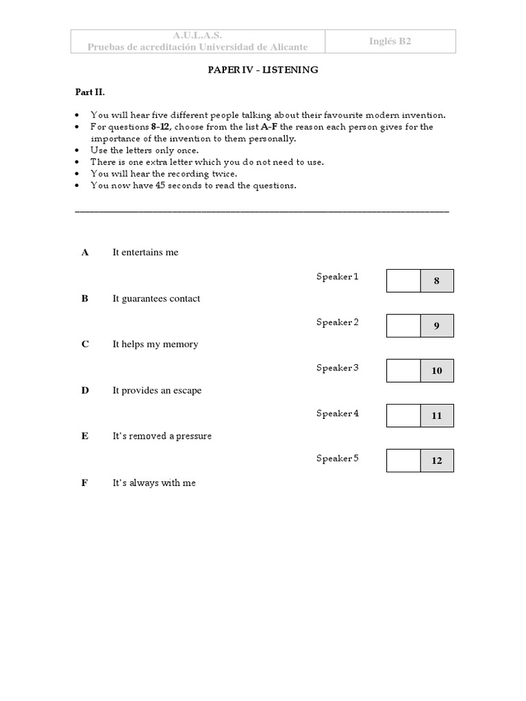 Example Listening Task 2 Pdf