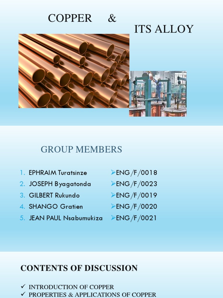 Copper and Its Alloys Presentation | Bronze | Copper