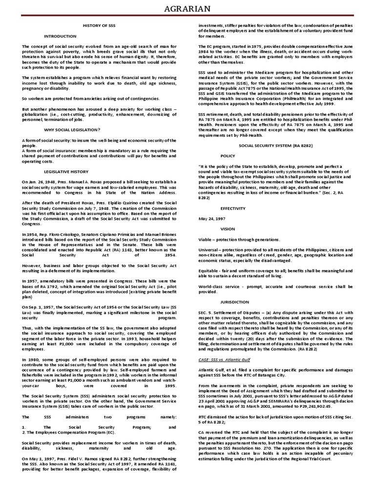 SSS Notes | PDF | Employment | Marriage