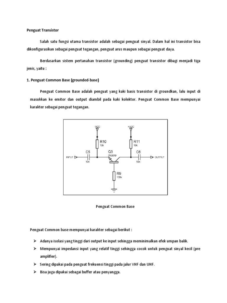 Penguat Transistor | PDF | Sains & Matematika