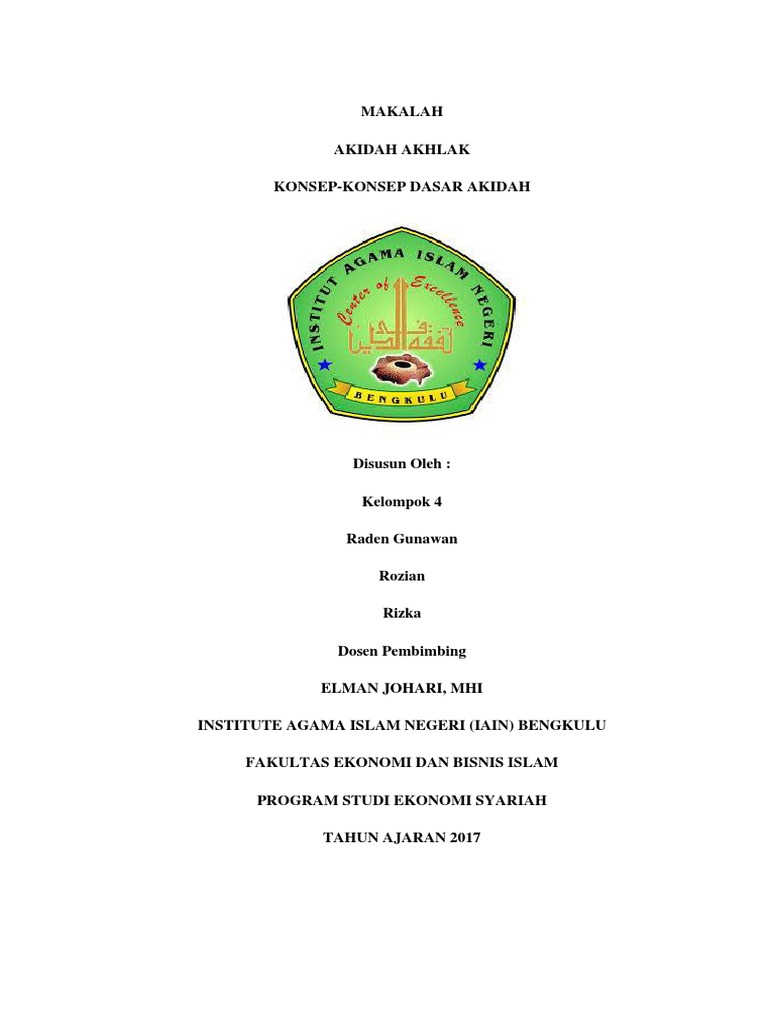 Konsep Dasar Akidah dan Akhlak | PDF
