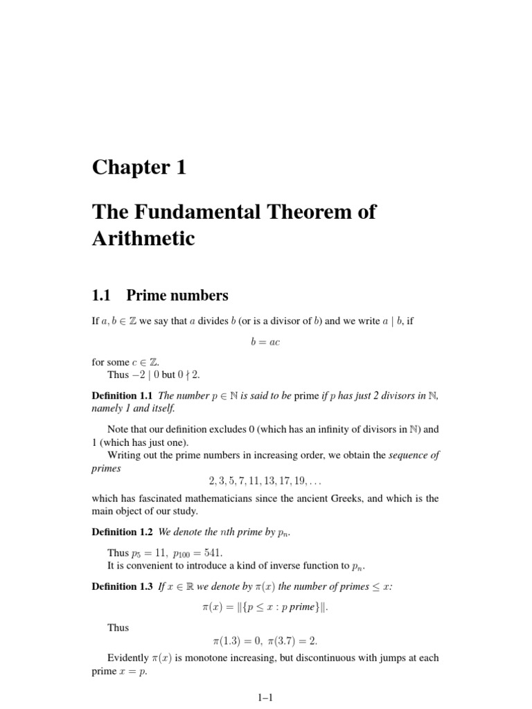 Elementary Number Theory and Primality Tests | PDF