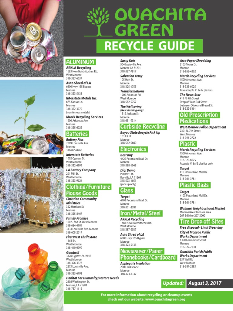 Ouachita Green Recycling Guide | PDF | Recycling | Waste Management