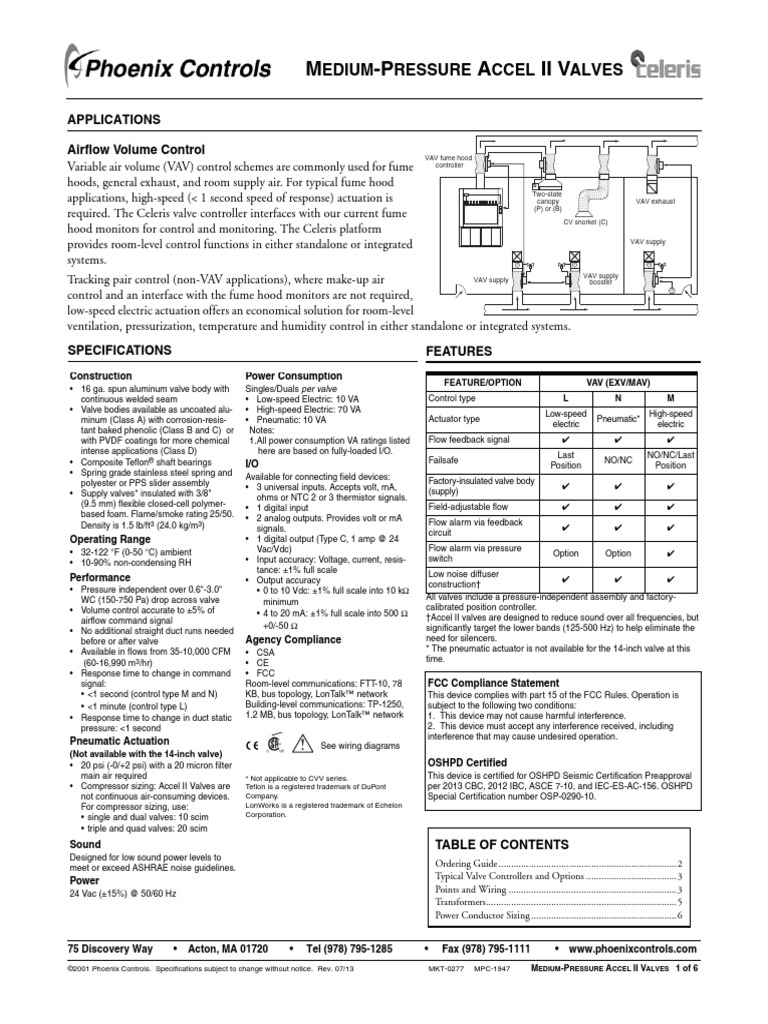 02 Medium Pressure Accel Valves Celeris - (MKT 0277) | PDF | Vacuum ...