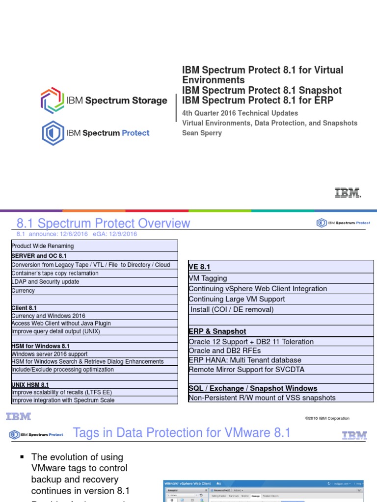 Spectrum Protect 8.1 Technical Overview - 4Q16 VE, DP, and Snapshot ...