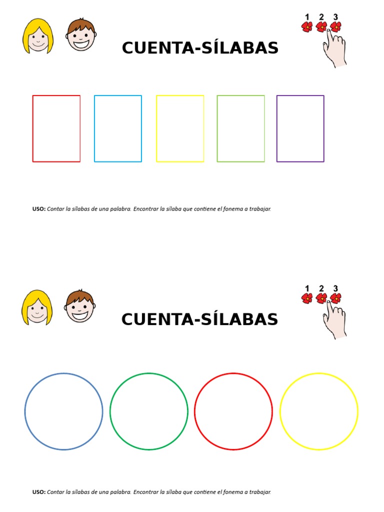 Cuenta Silabas | PDF | Artes del Lenguaje y Comunicación