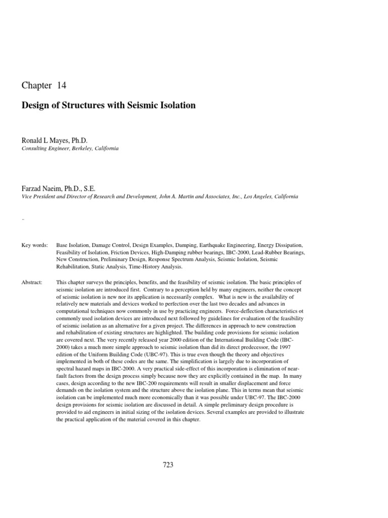 An Overview Of The Principles Benefits And Design Of Seismically