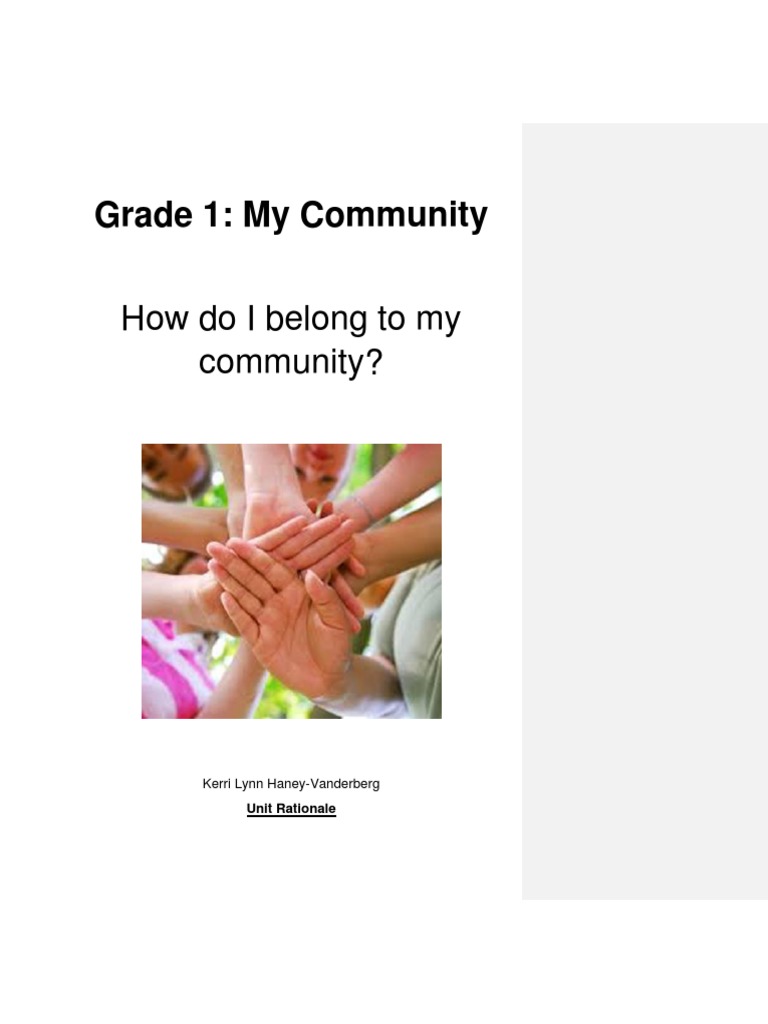 Grade 1: My Community | Download Free PDF | Identity (Social Science ...