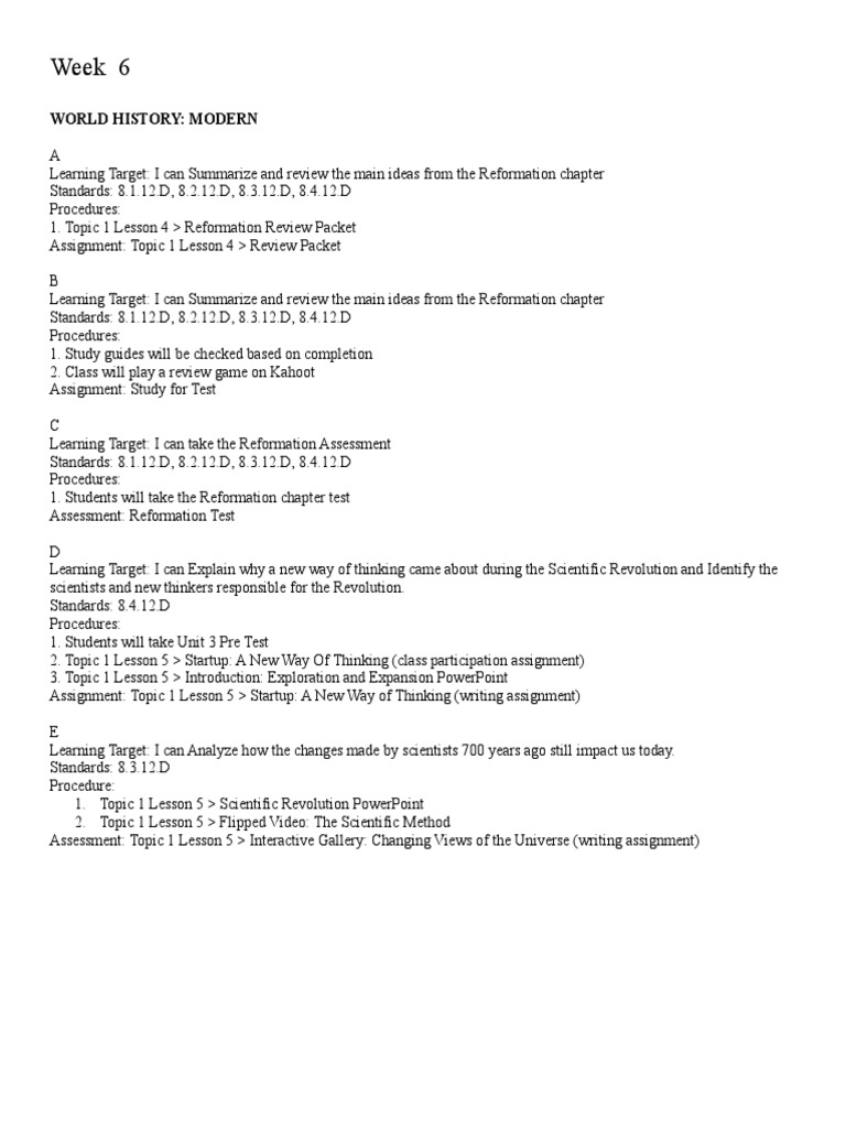 Reformation and Scientific Revolution Review | PDF