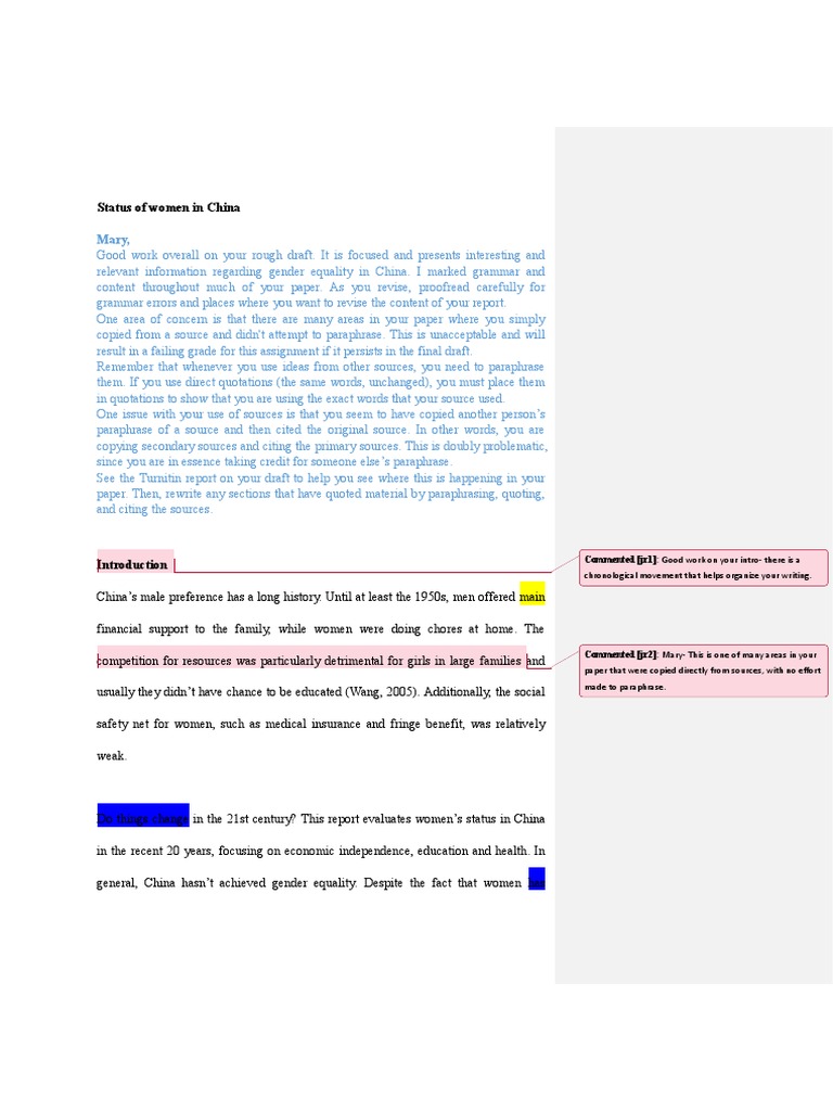 Rough Draft - Short Report | PDF | Gender | Gender Studies