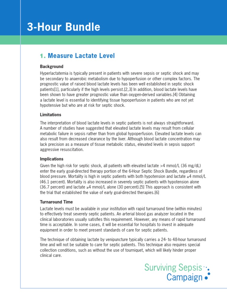 Bundle Three Hour SSC PDF | PDF | Sepsis | Shock (Circulatory)