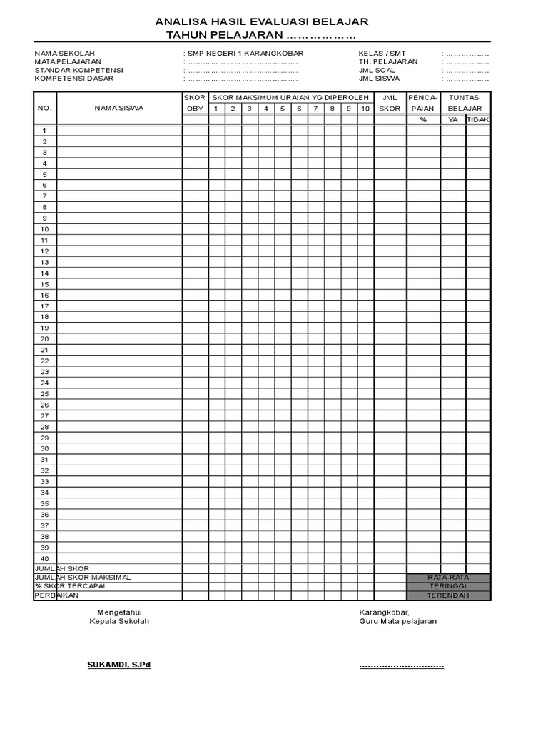 Format BLANKO ANALISA PERBAIKAN | PDF