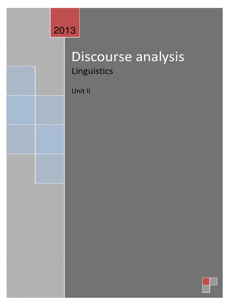 Discourse Analysis Unit II 2013 | PDF | Grammar | Epistemology