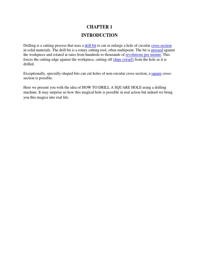 Square Drillimng Report | PDF