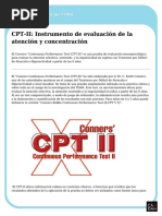 CPT-II - Instrumento de Evaluación de La Atención y Concentración | PDF ...