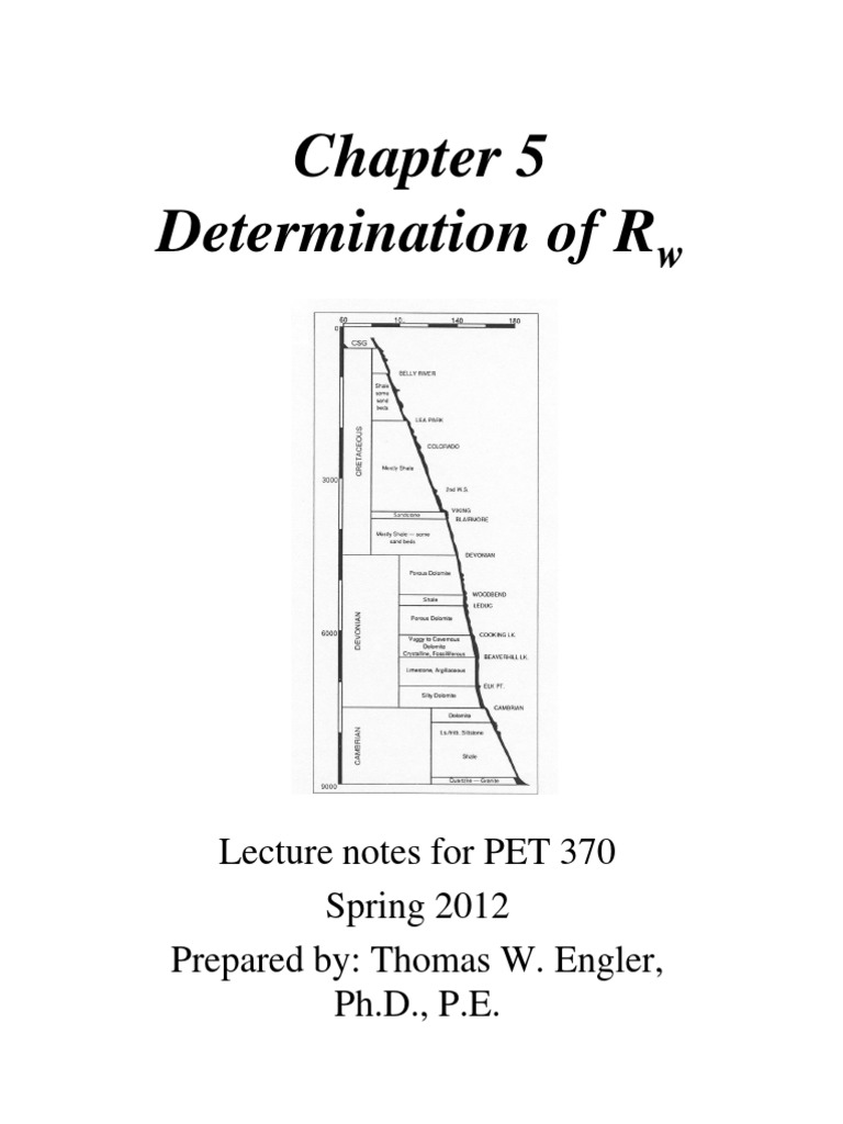Chap5 RW Schlumberger PDF | PDF | Sodium Chloride | Salinity