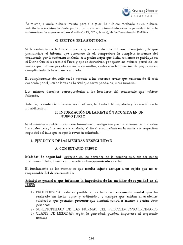 PROCESAL PENAL Apunte Rivera Godoy 2017 | PDF | Sentencia (Ley) | Castigos