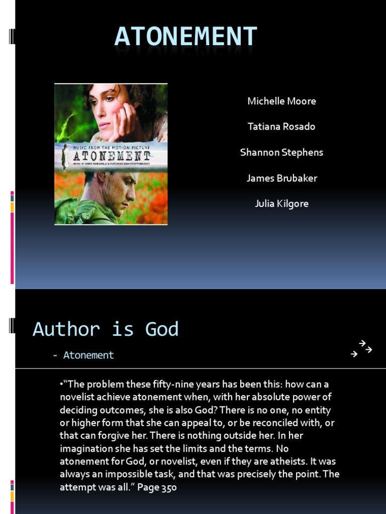 Atonement powerpoint | Atonement In Christianity | Fiction & Literature