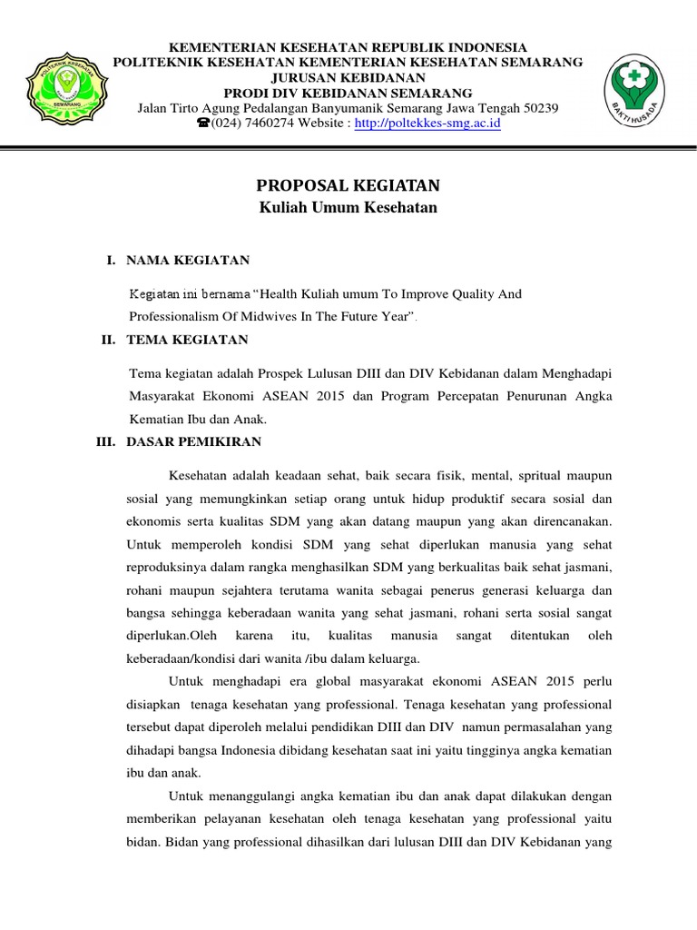 Proposal Kuliah Umum | PDF