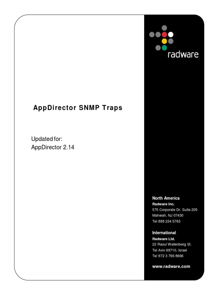 AD v2.14 SNMP Traps | PDF | Port (Computer Networking) | Radius