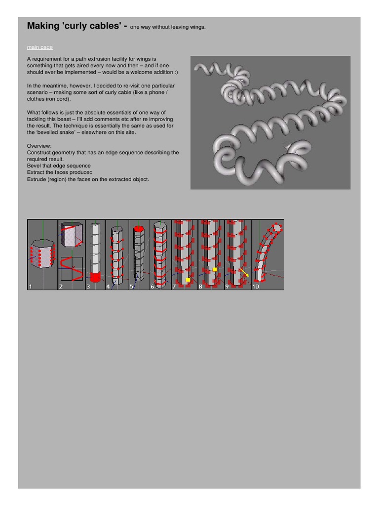 Making 'Curly Cables' - : Main Page | PDF | Extrusion | Teaching ...