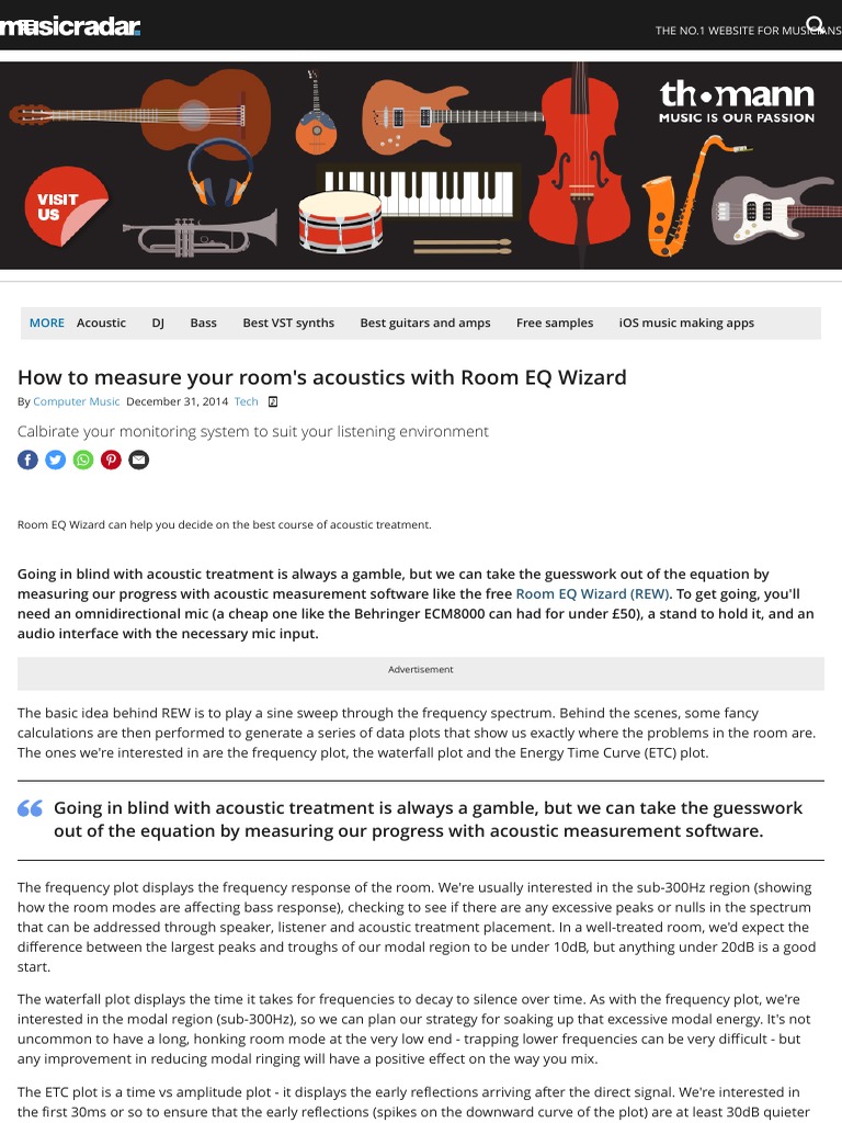 How To Measure Your Room's Acoustics With Room EQ Wizard - MusicRadar ...