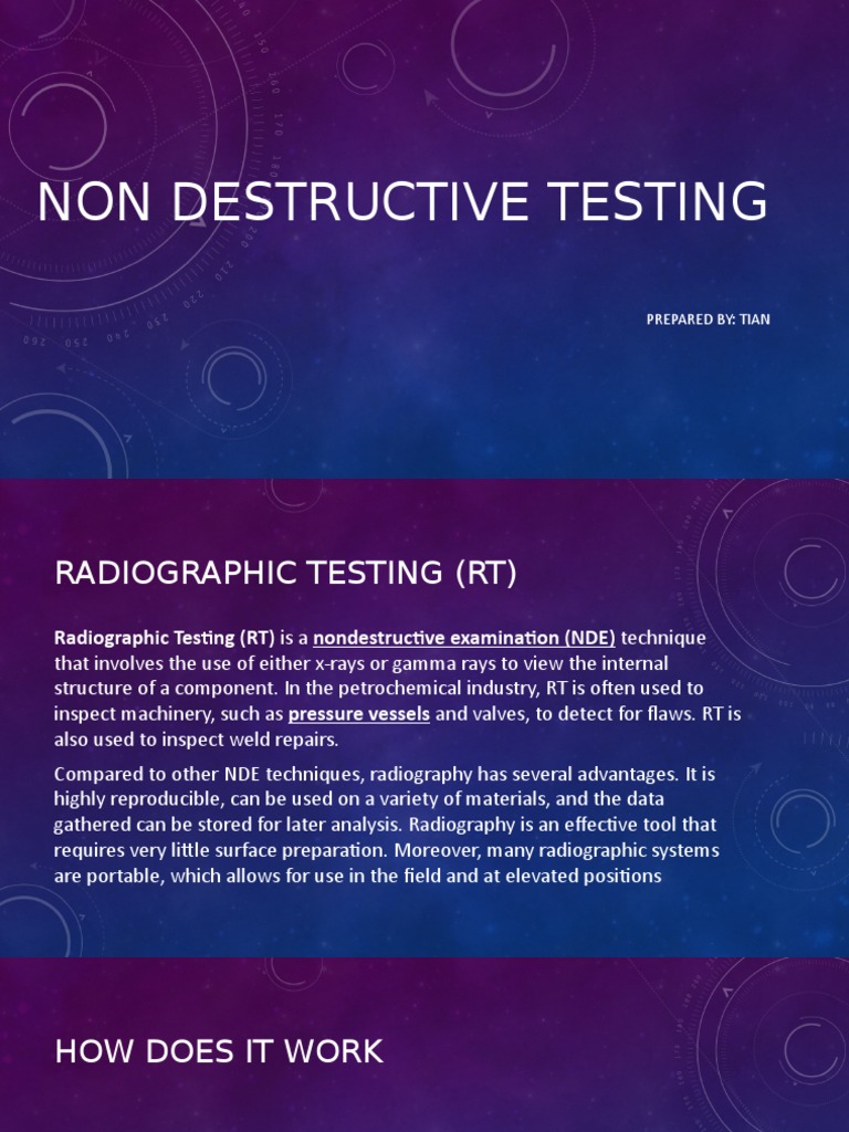 Non Destructive Testing Download Free Pdf Radiography Applied And