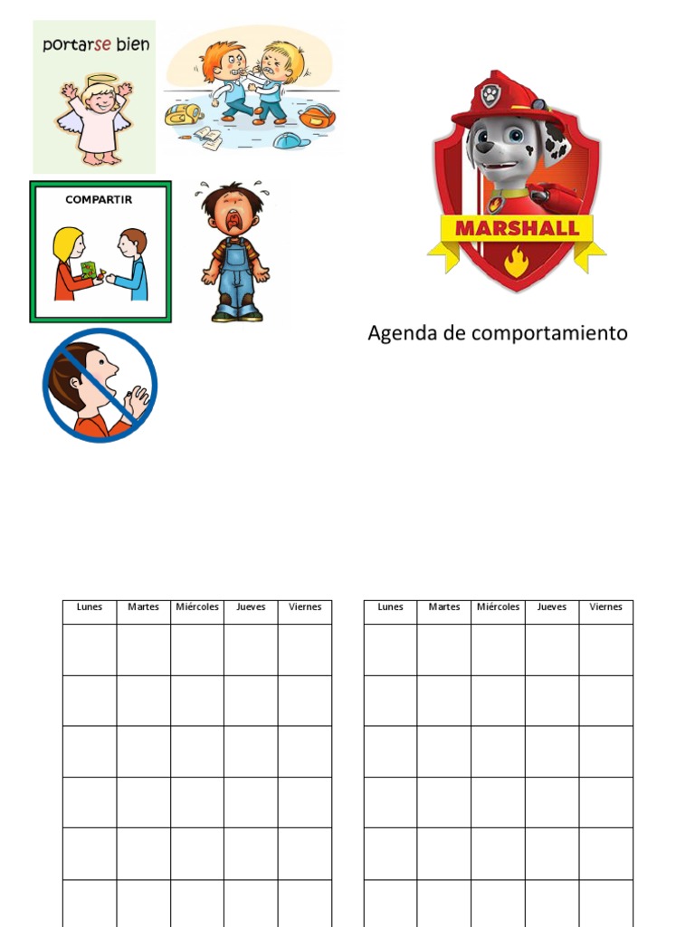 Agenda de Comportamiento | PDF