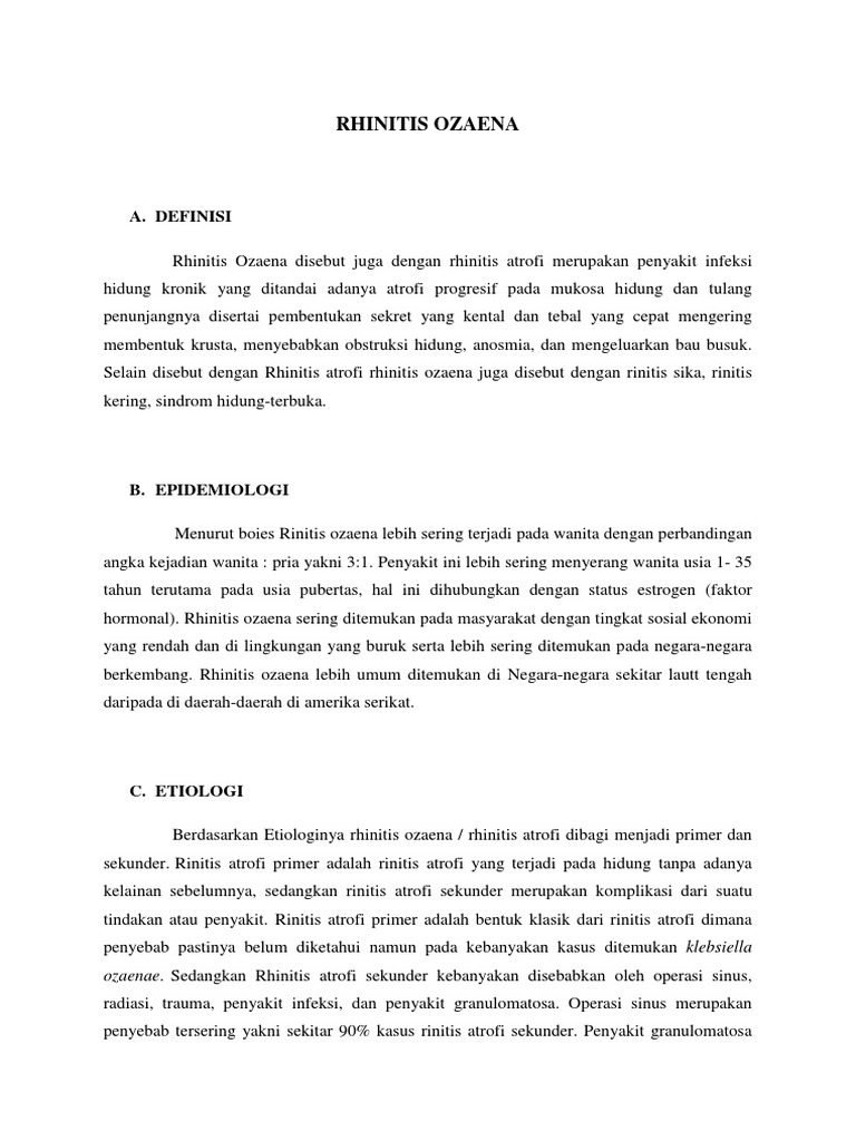 Rhinitis Ozaena | PDF