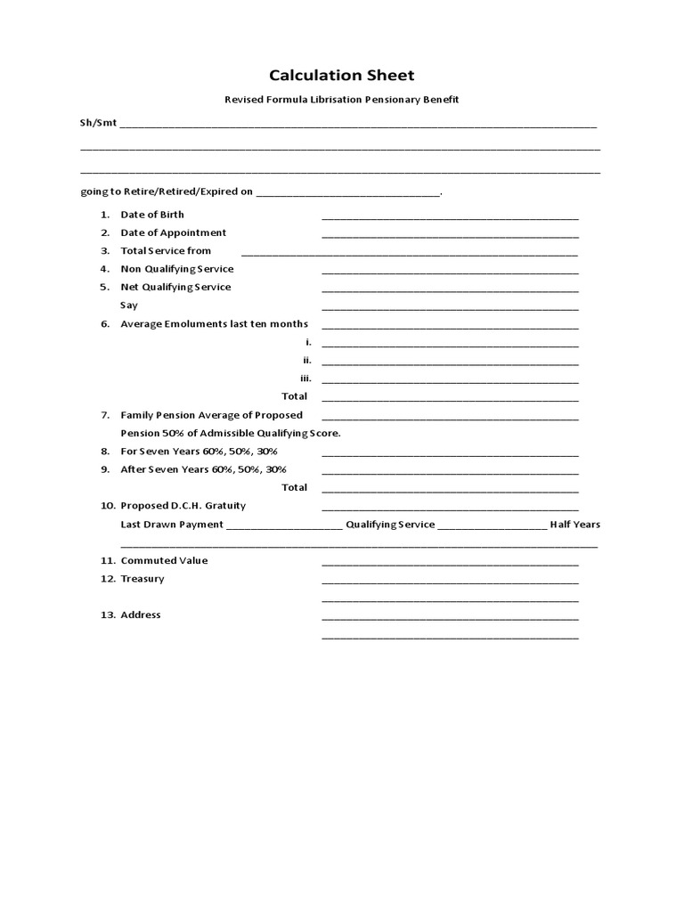 Pension Forms | PDF | Gratuity | Pension