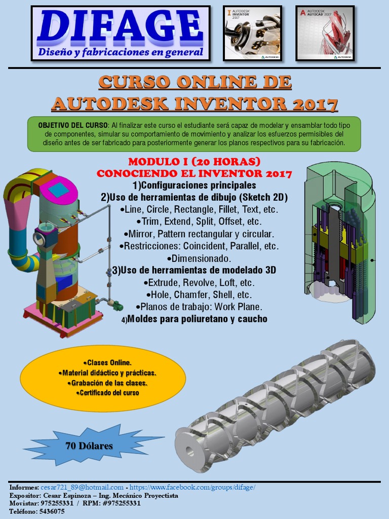 Cursos Inventor 2017 - Modulo I | PDF