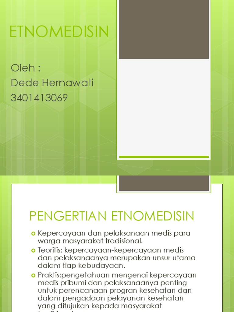 Pengertian dan Prinsip Etnomedisin | PDF