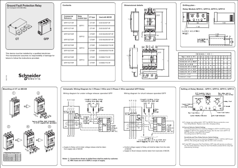 Ground Fault Protection Relay Wiring | PDF | Relay | Switch