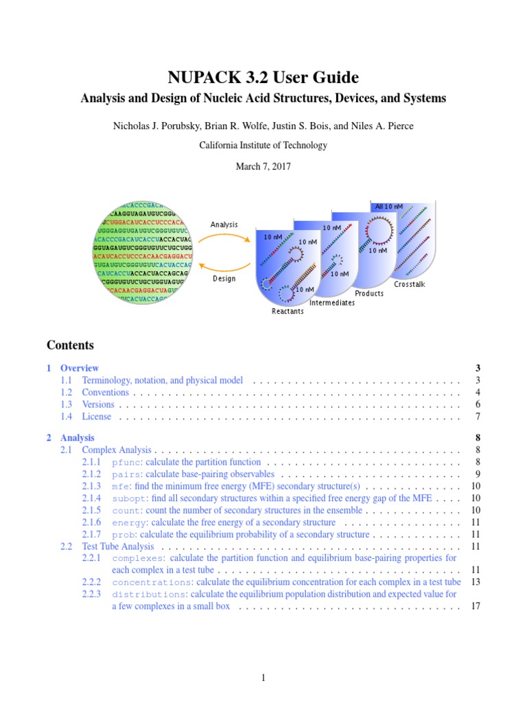 Nupack User Guide 3.2 | PDF | Biomolecular Structure | Function ...