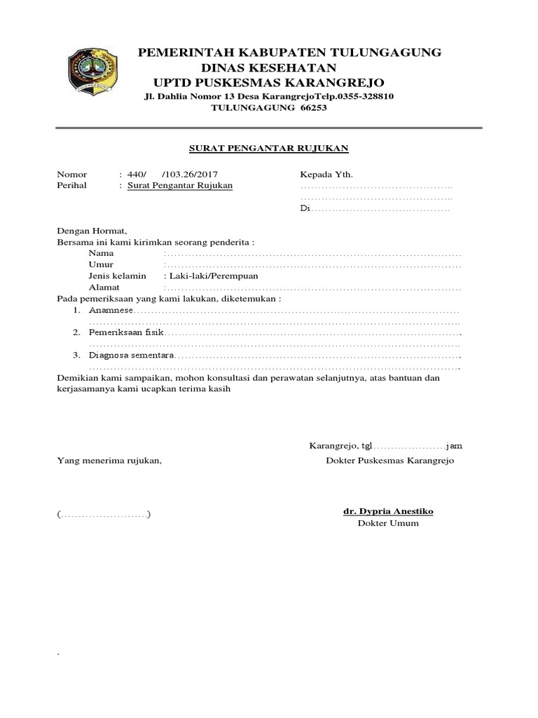 Surat Pengantar Rujukan