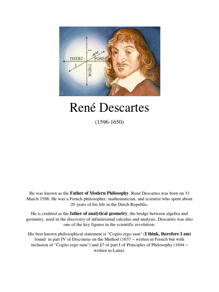 René Descartes | Cartesian Coordinate System | René Descartes