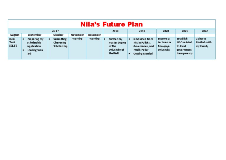 My Future Plan PDF | PDF