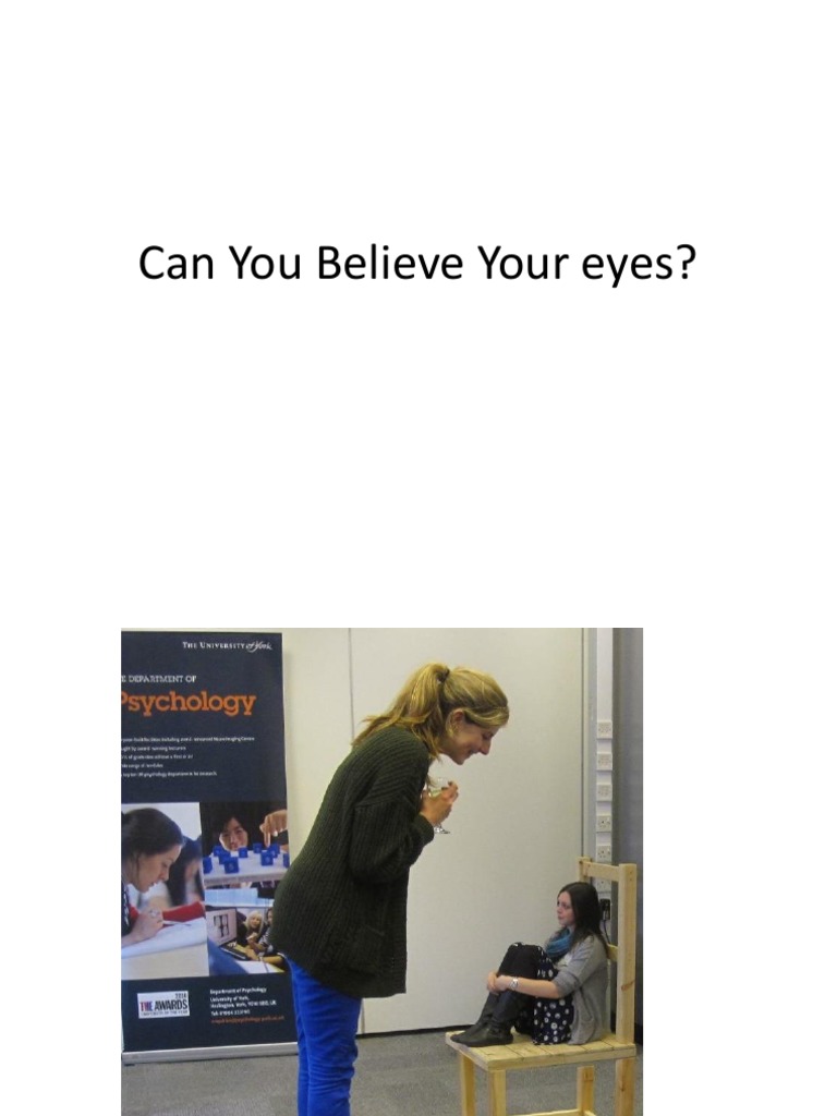 Can You Believe Your Eyes | PDF