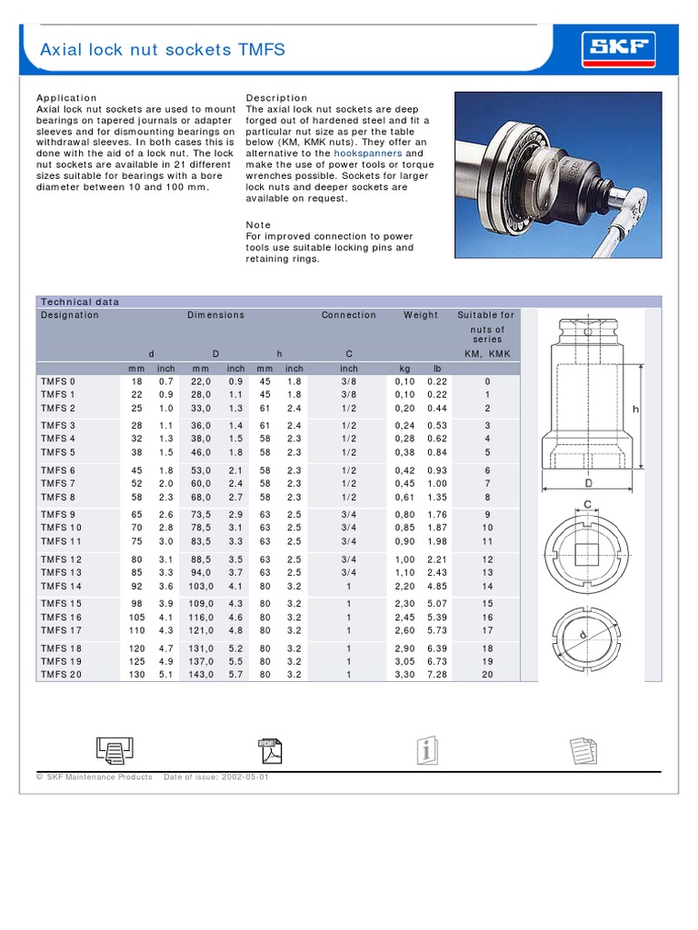 SKF Nut Sockets PDF | PDF | Nut (Hardware) | Mechanical Engineering