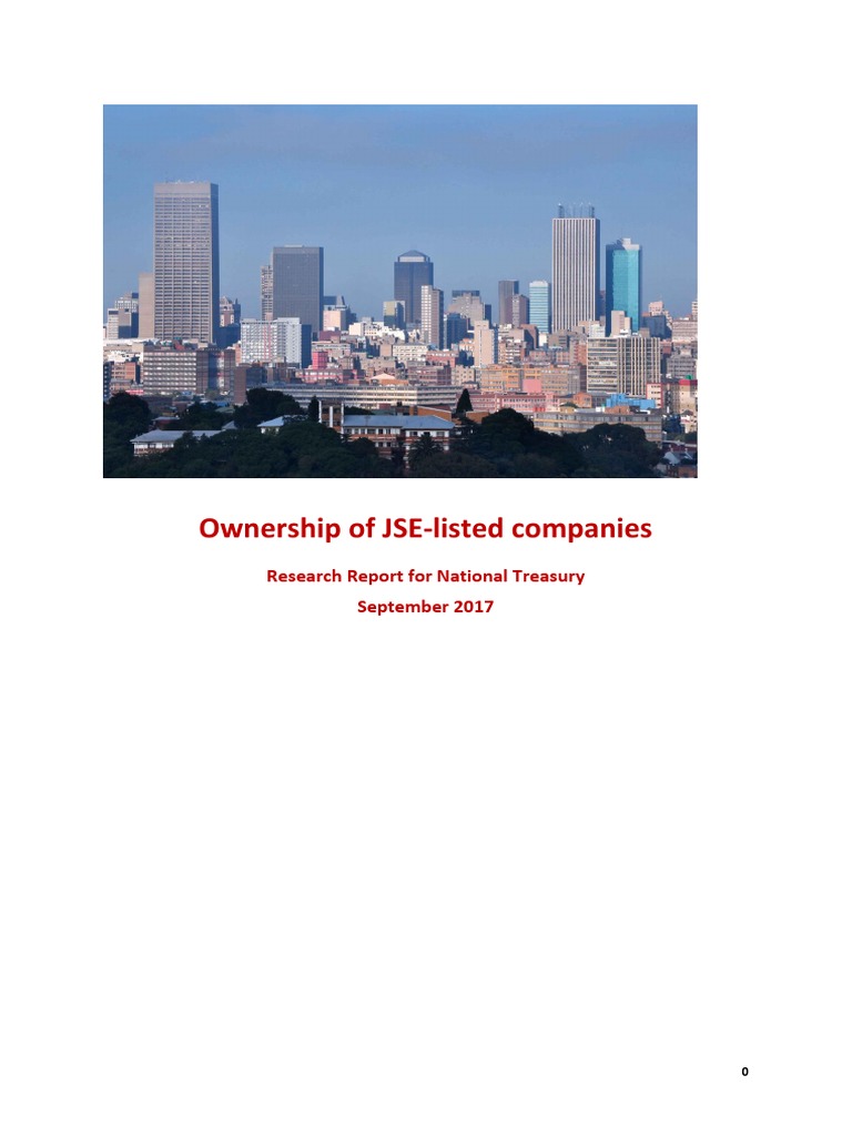 Treasury JSE Ownership Report | PDF | Stocks | Foreign Direct Investment