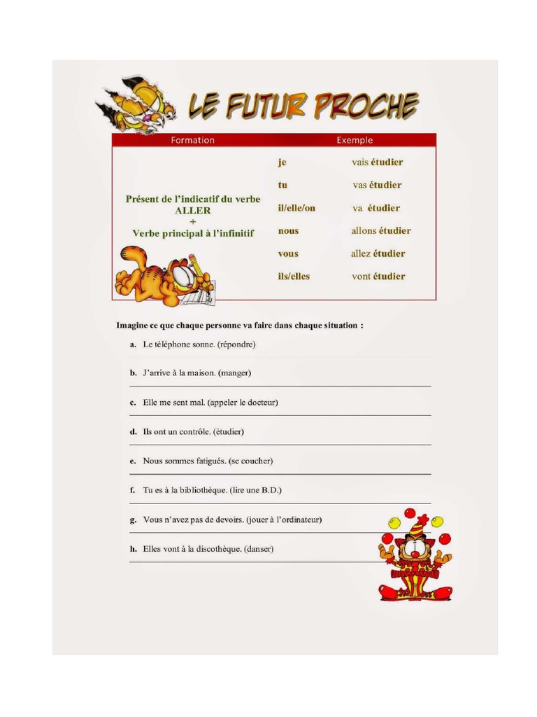 Futur Proche Activities | PDF