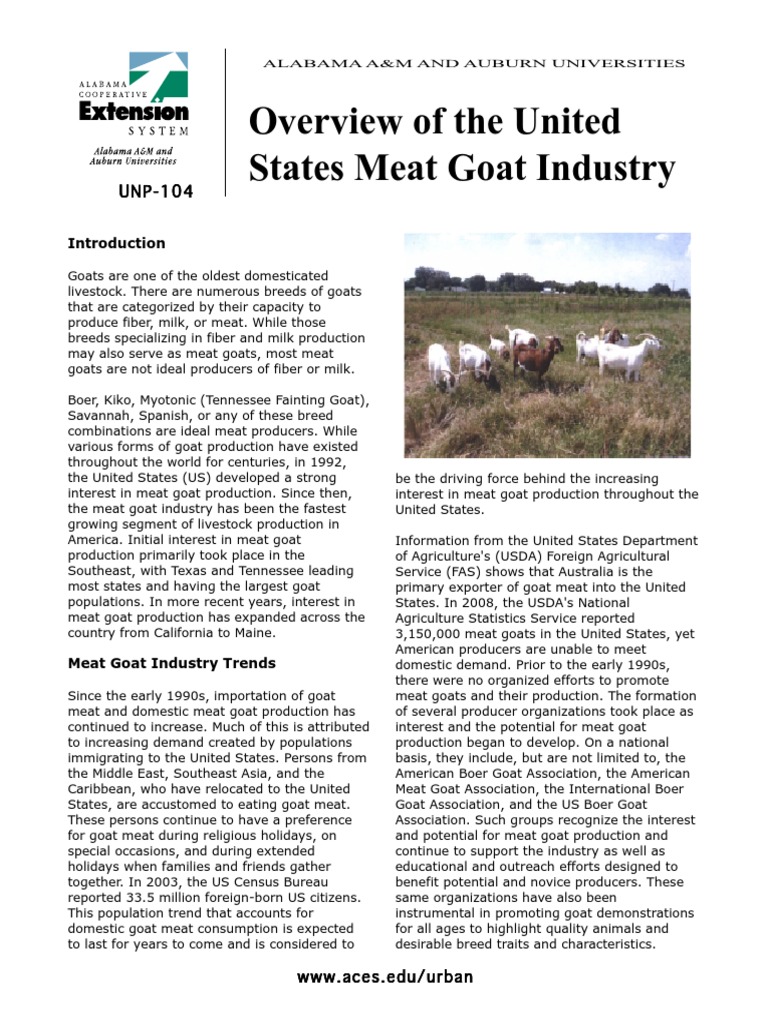 Goat Overview in US | PDF | Goat | Livestock
