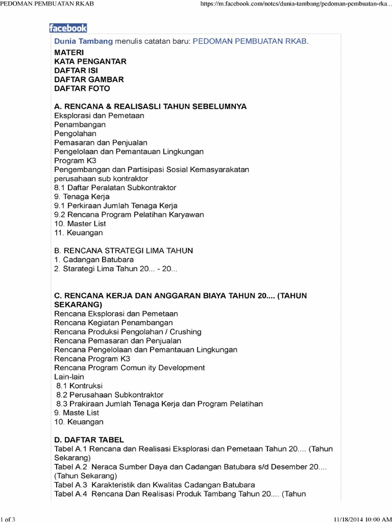 Format RKAB PDF | PDF