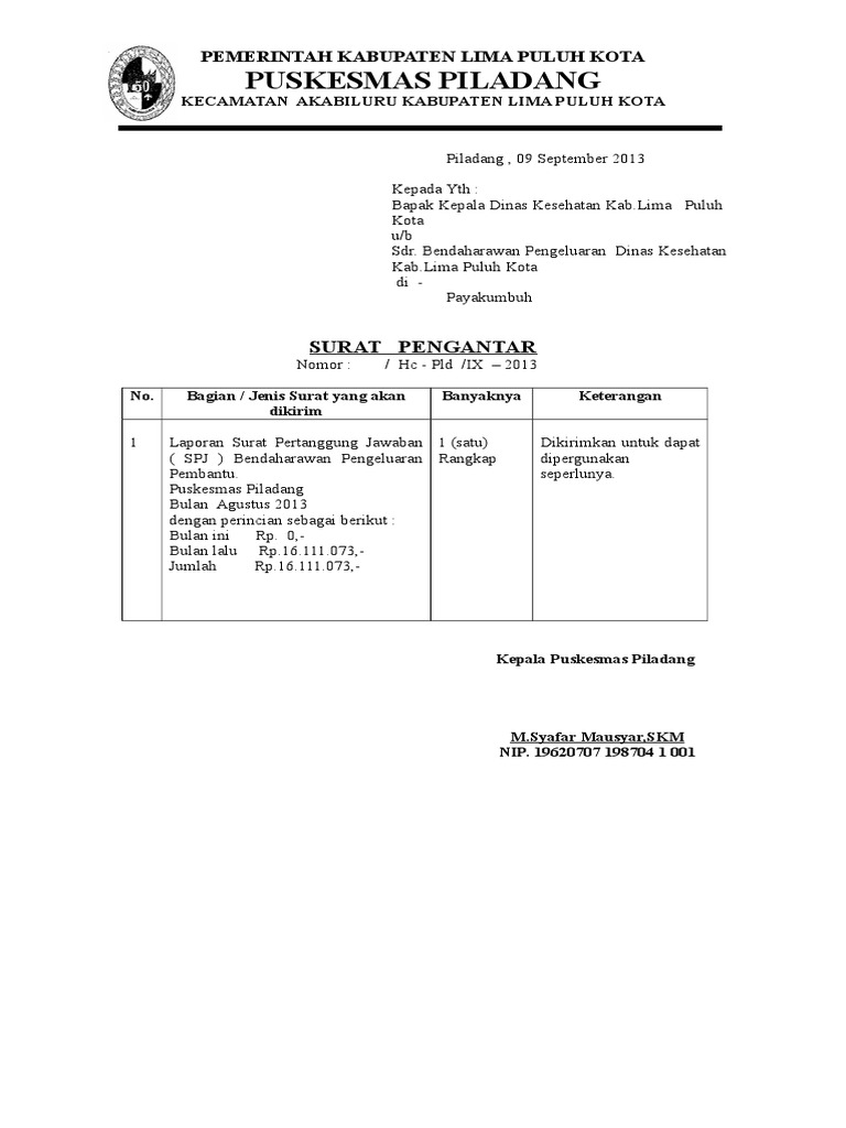 FORMAT SURAT PENGANTAR SPJ.doc