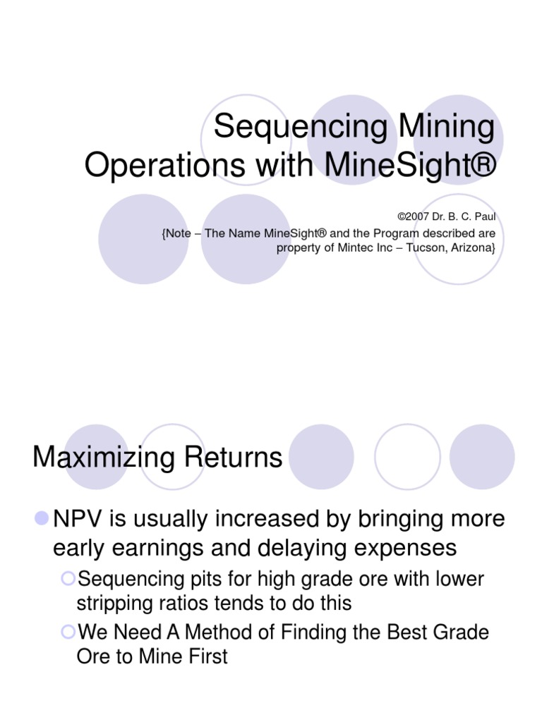 Sequencing Mining Operations With MineSight | PDF | Mining | Ore