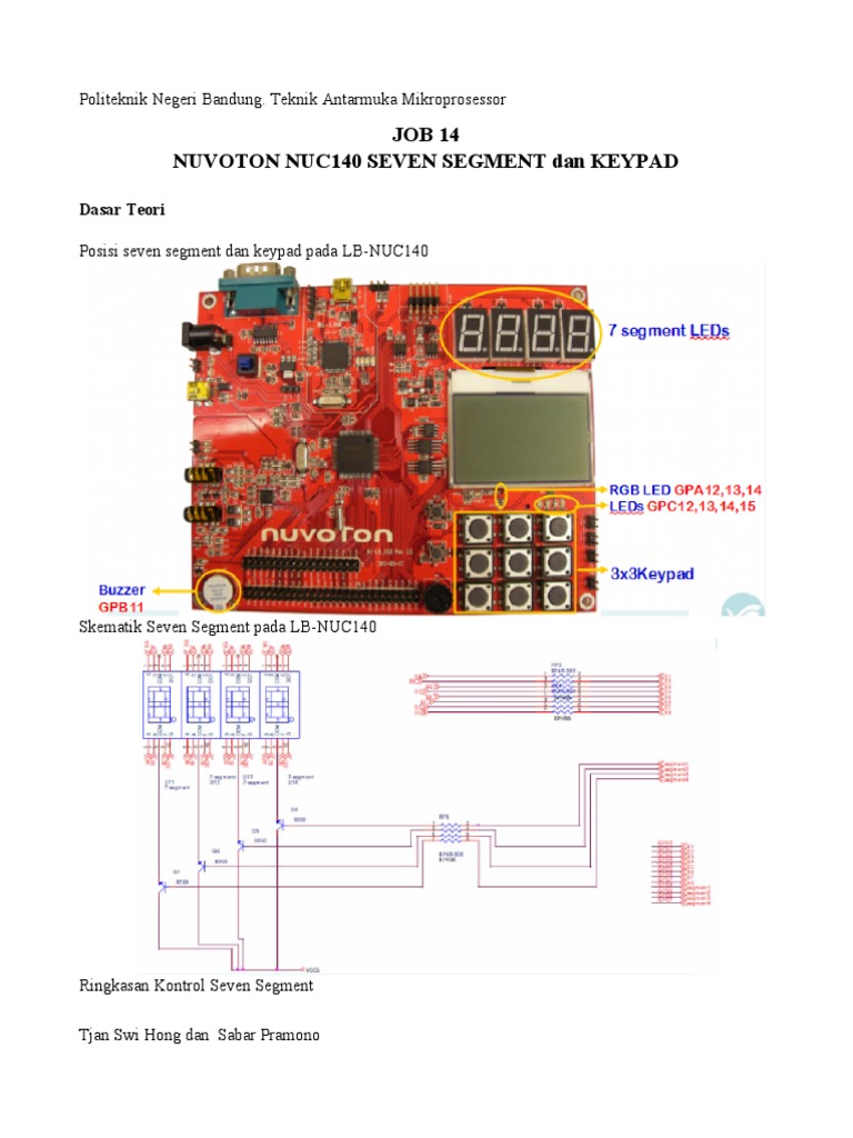 Job14 ARM Nuvoton NUC140 SevenSegment Dan Keypad | PDF | Teaching ...